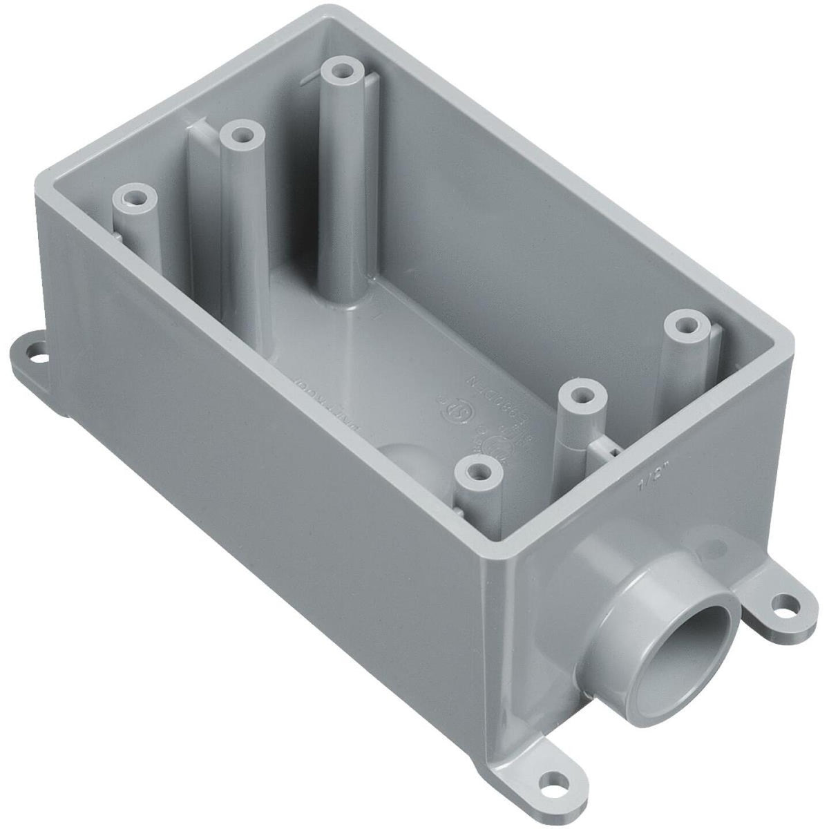 Carlon 1-Gang PVC Molded Rigid Non-Metallic Dead-End Termination Wall ...